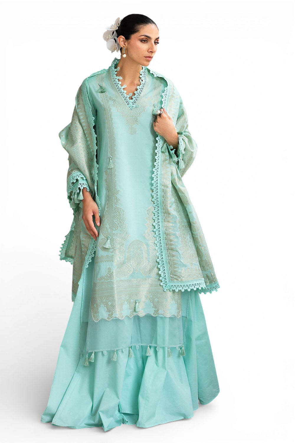 3 Piece Jacquard Suit with Dupatta FE-52021 | GulAhmed