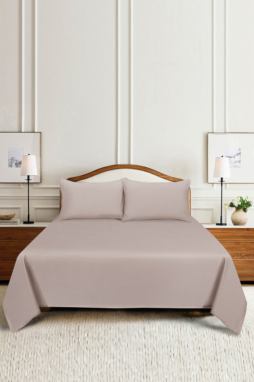 Sand Cube Dobby Bed Sheet Set | GulAhmed