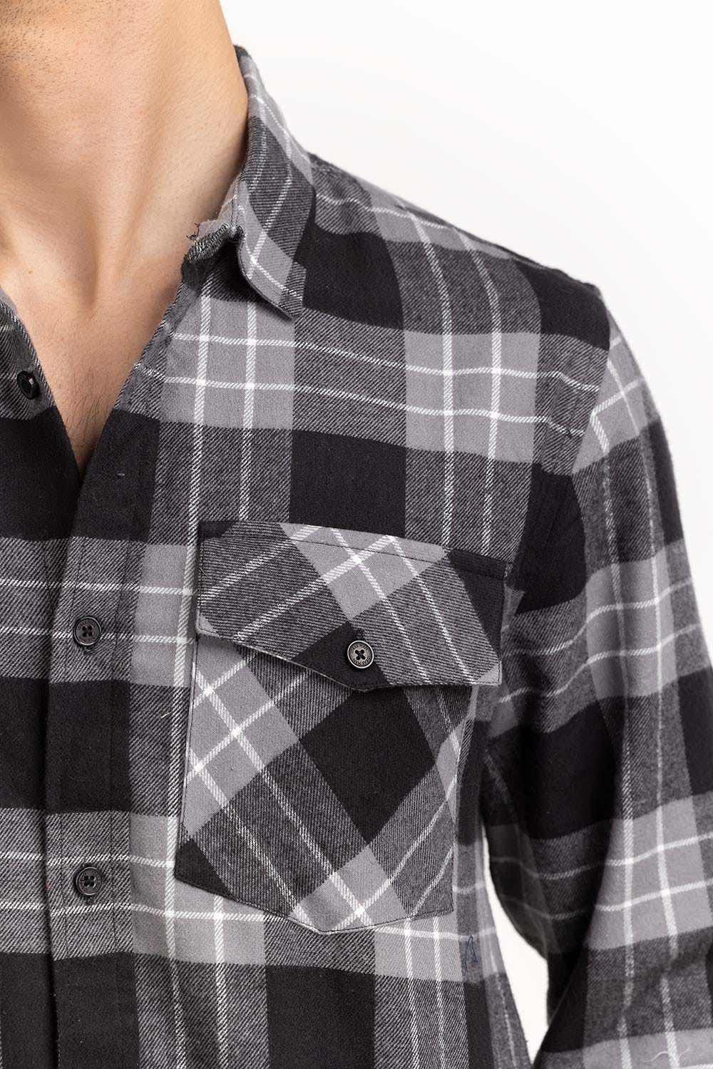 Grey black Checkered Casual Shirt CS-YD22-038 | Salt by Ideas