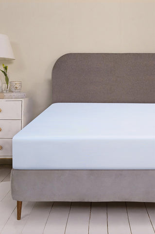 White Water Repellent Jersey Fitted Sheet | Gul Ahmed
